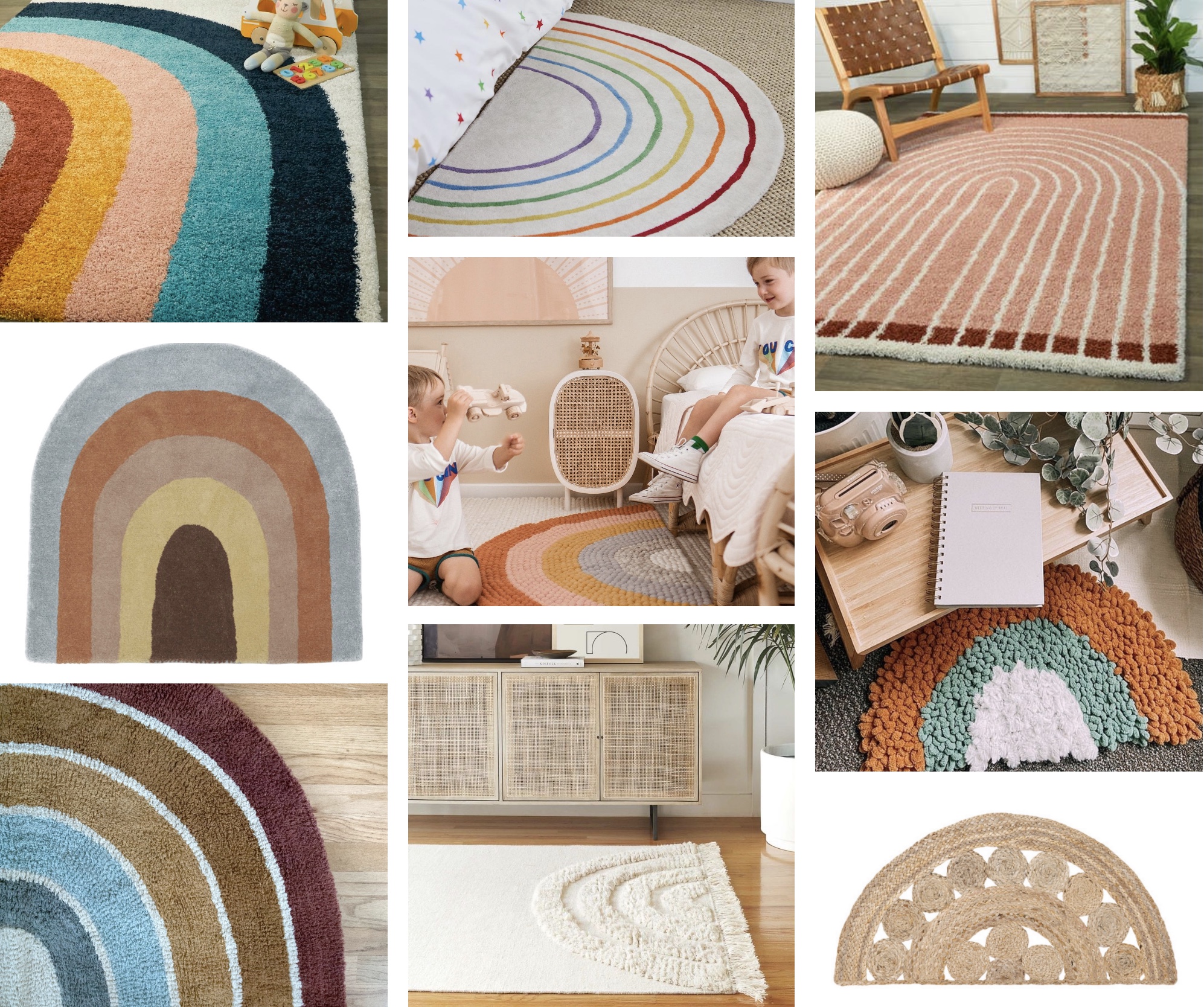 rainbow-rug-collage - McKenzie Sue Makes