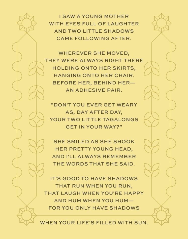 Two Little Shadows — Poem & Printable About Mothers - McKenzie Sue Makes
